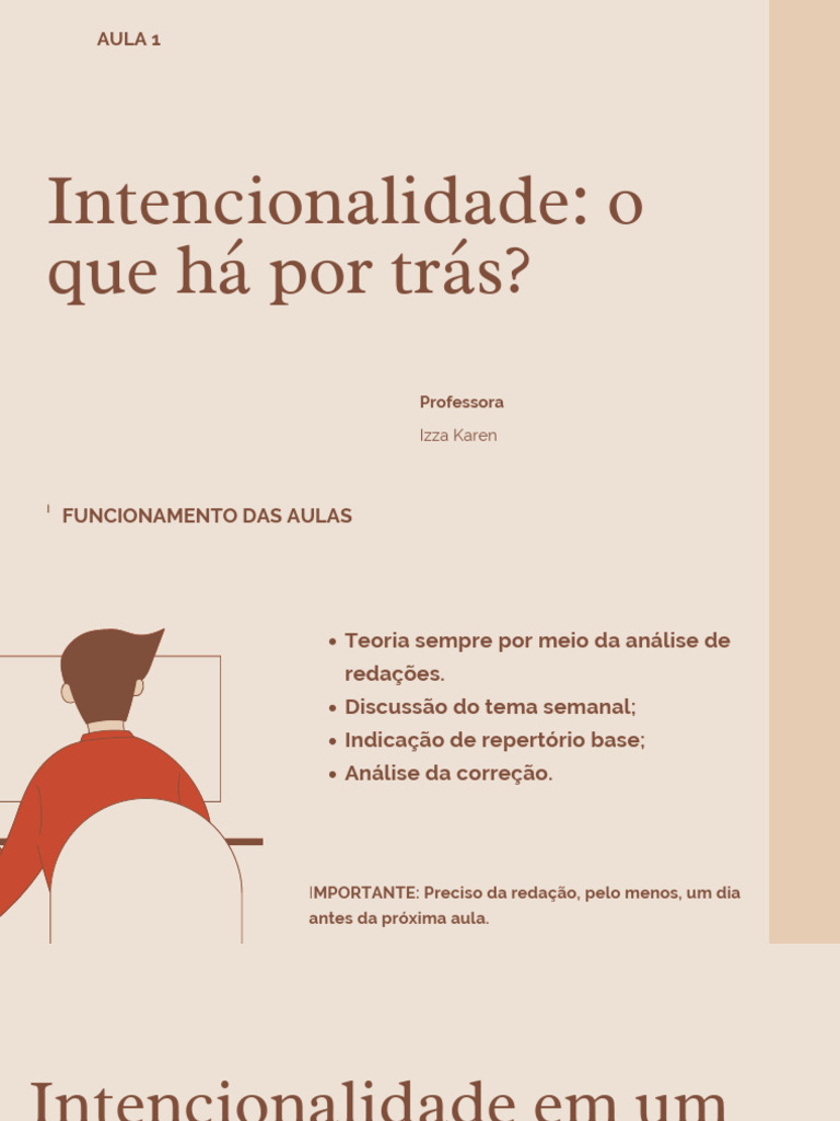 Intencionalidade na Redação Argumentativa | PDF | Pensamento