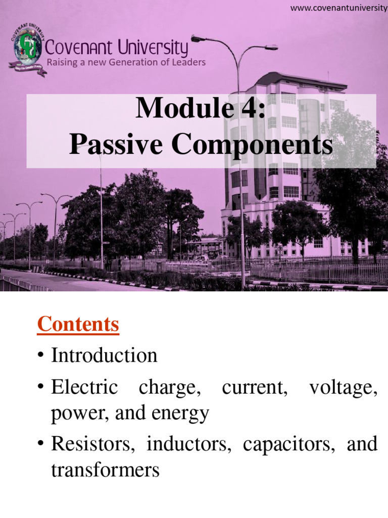 2022 2023 EEE112_Module 4_Passive Elements | PDF | Series And Parallel Circuits | Inductor