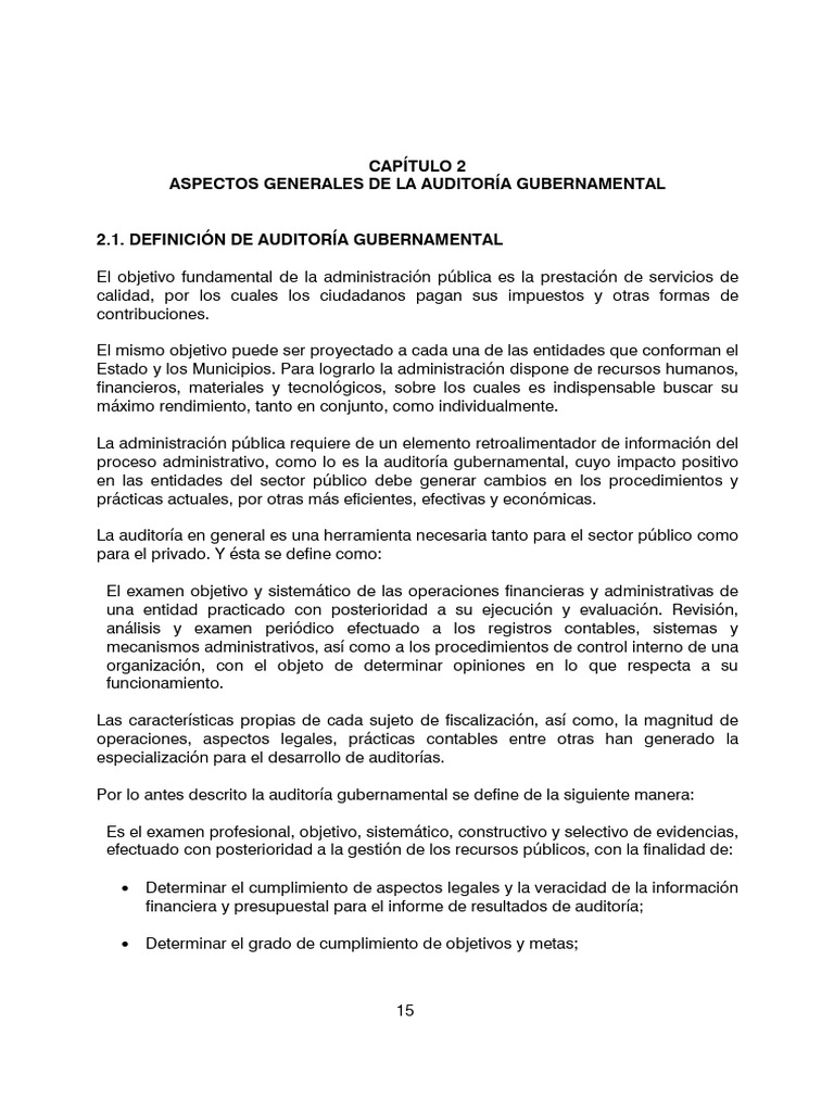 Auditoría Gubernamental: Guía Esencial | PDF | Auditoría