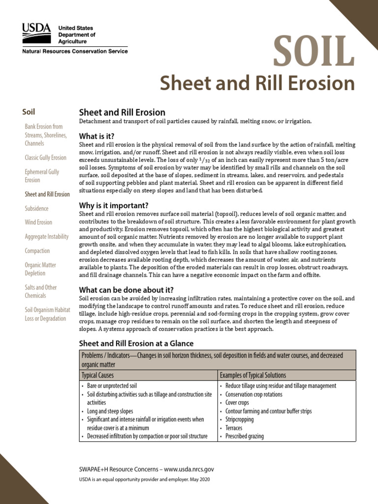 Sheet_and_Rill_Erosion | PDF | Erosion | Soil