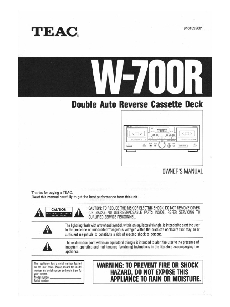 Hfe Teac w-700r | PDF