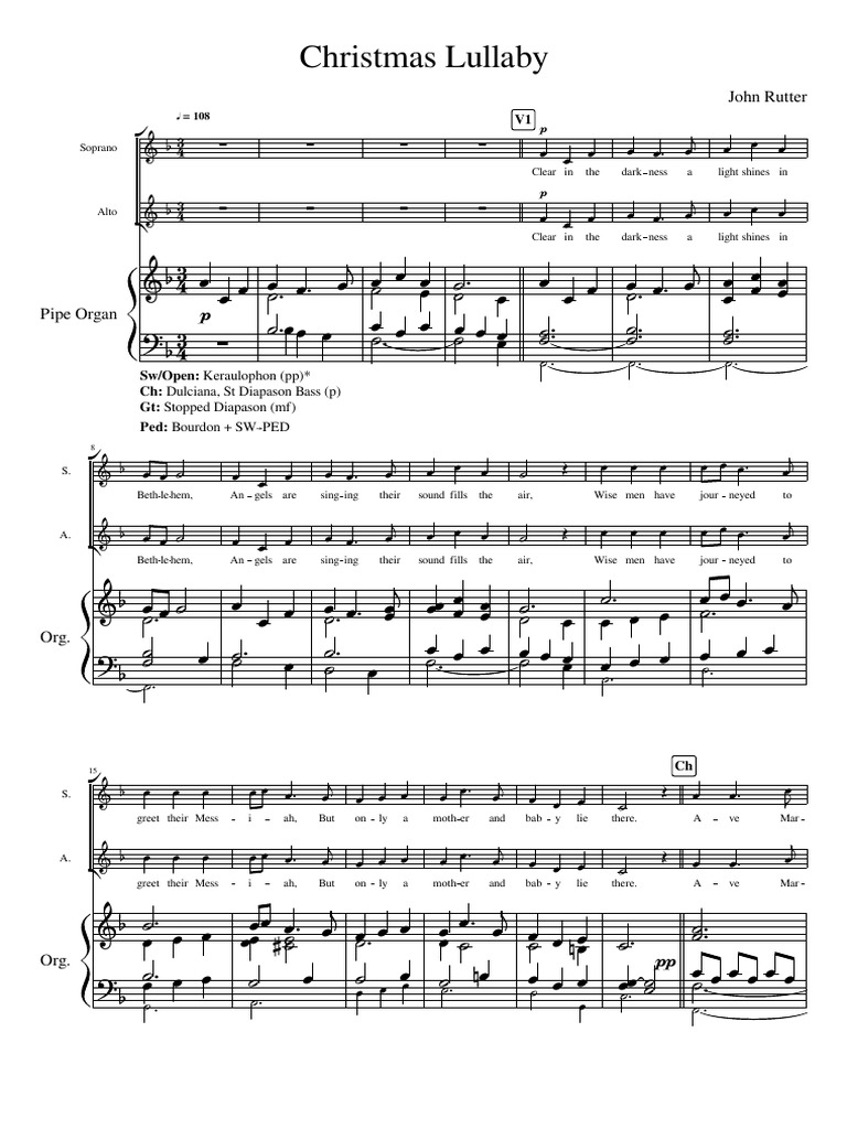 John Rutter's Christmas Lullaby PDF | PDF | Compositions | Musical ...