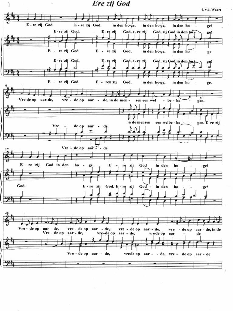 Waart - Ere Zij God | PDF