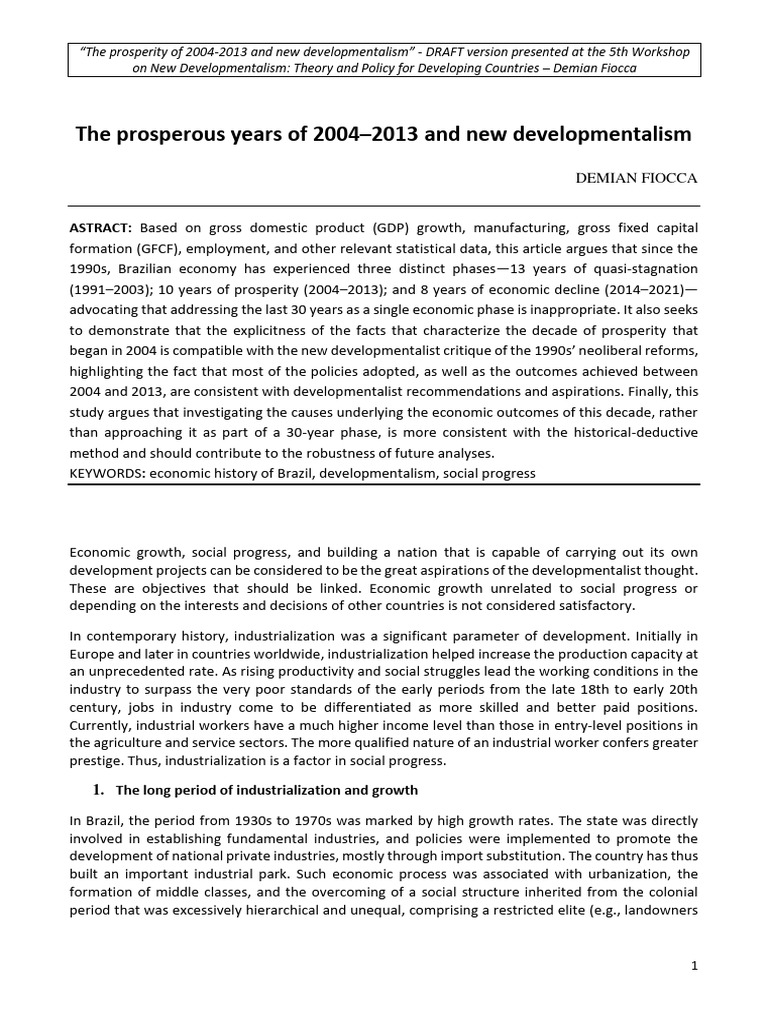 Brazil's Economic Growth: 2004-2013 Analysis | PDF
