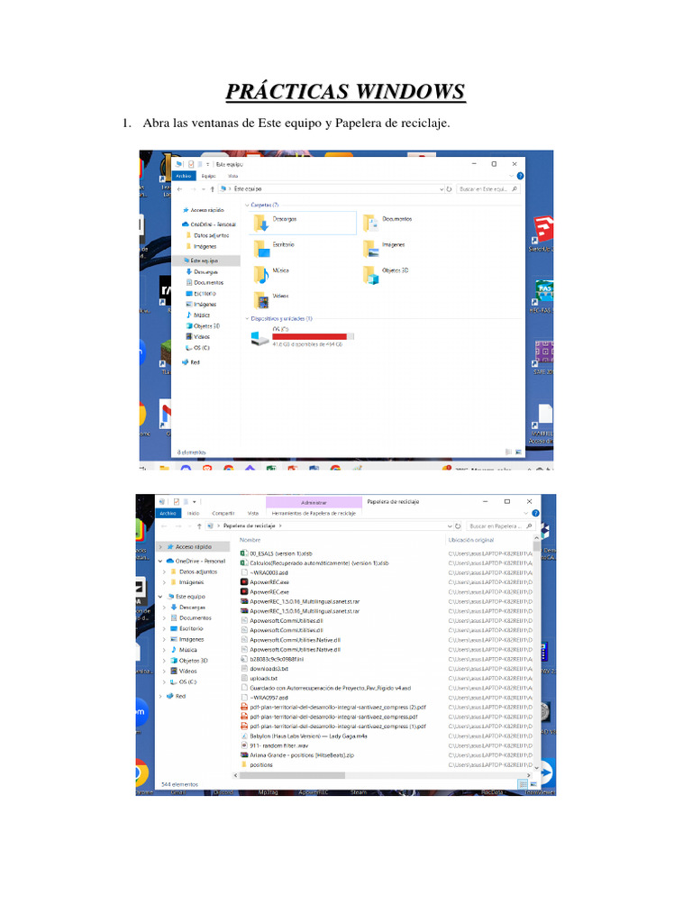 Practica_de_windows (1) | PDF | Archivo de computadora | Microsoft Windows