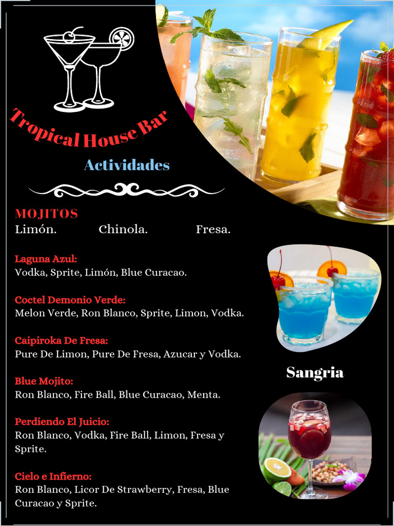 Recetas de Mojitos y Cócteles Tropicales | PDF