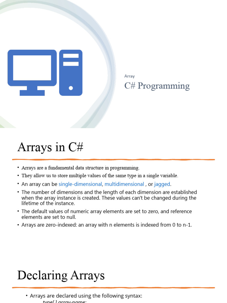 Progamming PPT | PDF | C Sharp (Programming Language) | Data