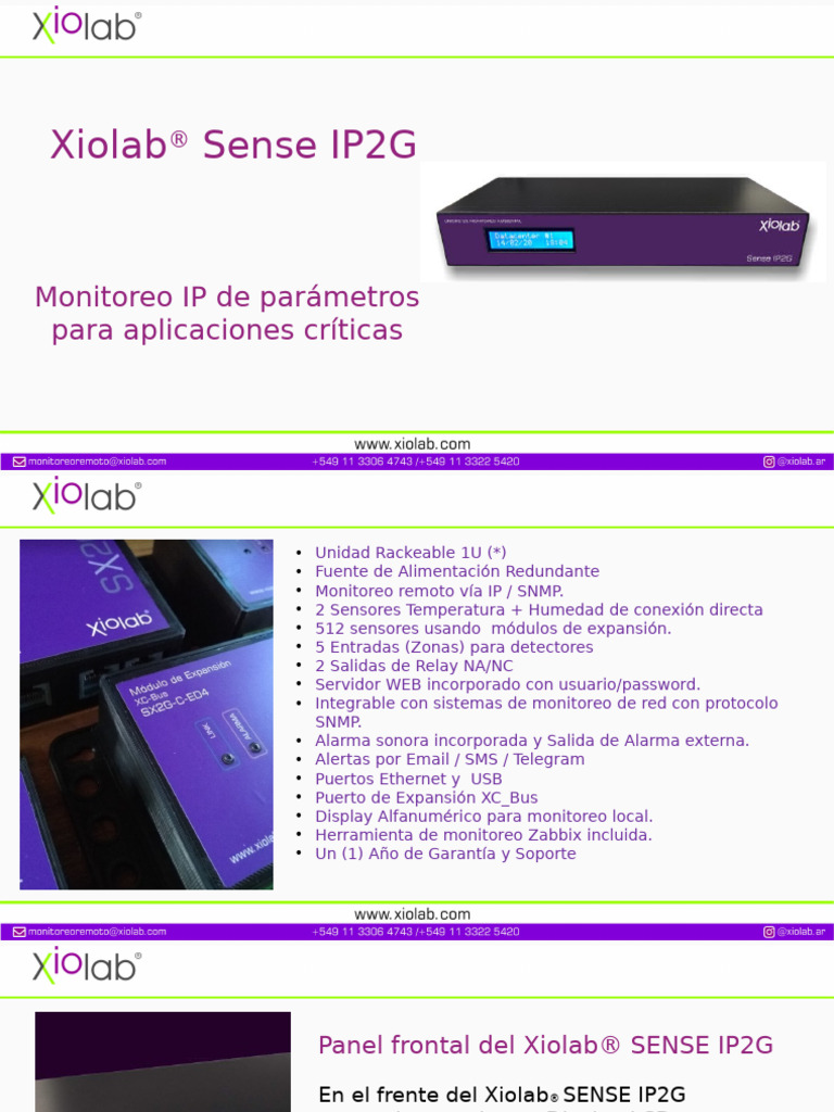 Presentacion Xiolab Sense IP2G - v6 | PDF | Hardware de la computadora ...