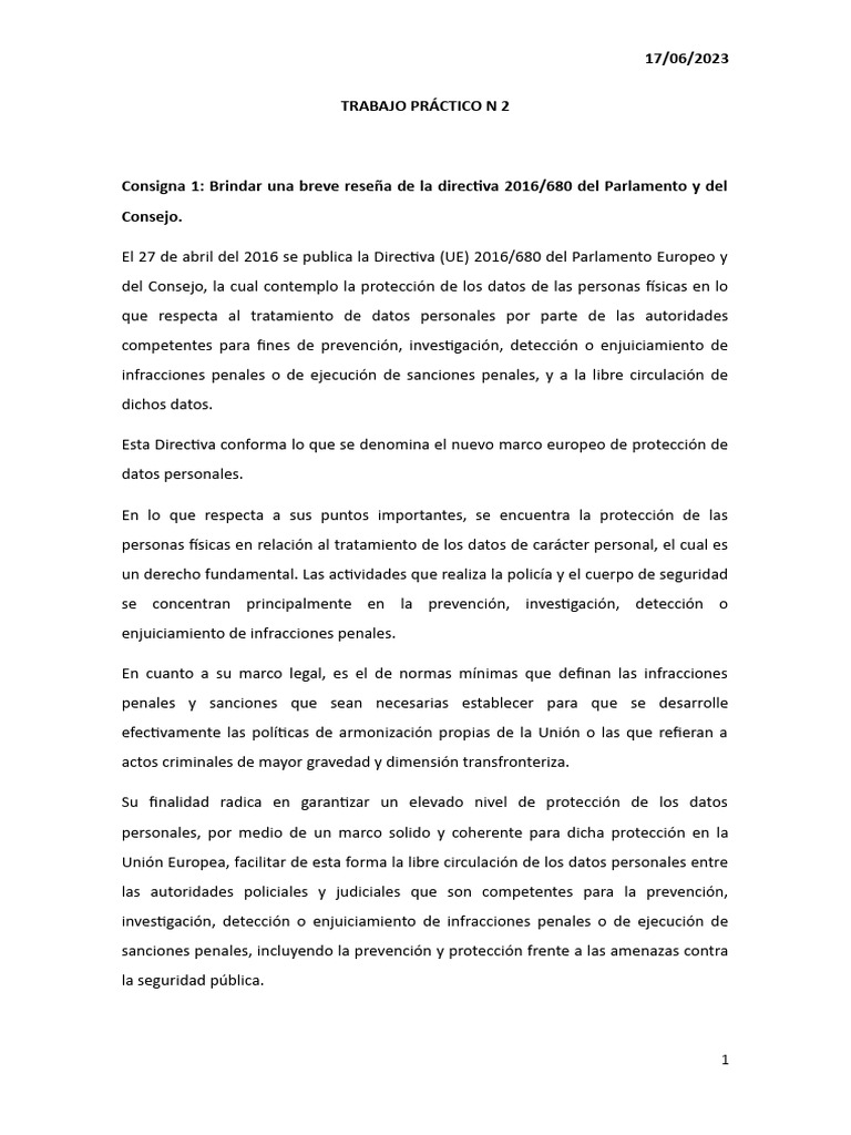 Trabajo Práctico N 2 | PDF