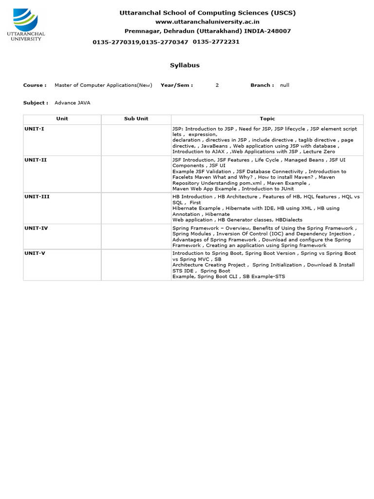 Student Syllabus | PDF