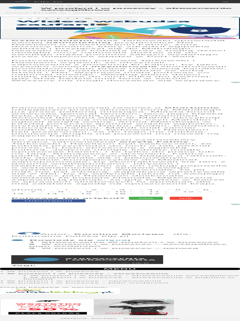 W Pustyni I W Puszczy - Streszczenie Szczegółowe - KLP - PL | PDF