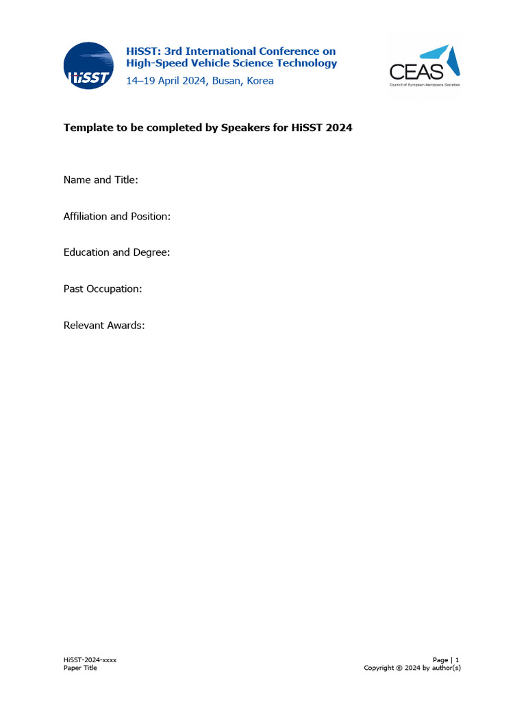 HiSST 2024 - Bio - Speaker | PDF | Computers | Technology & Engineering