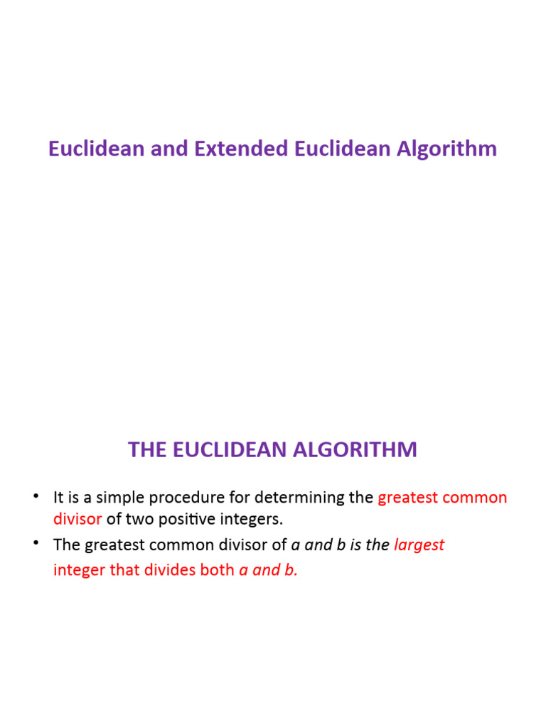 13 Extended Euclidian Algorithm 30-01-2024 | PDF | Applied Mathematics ...
