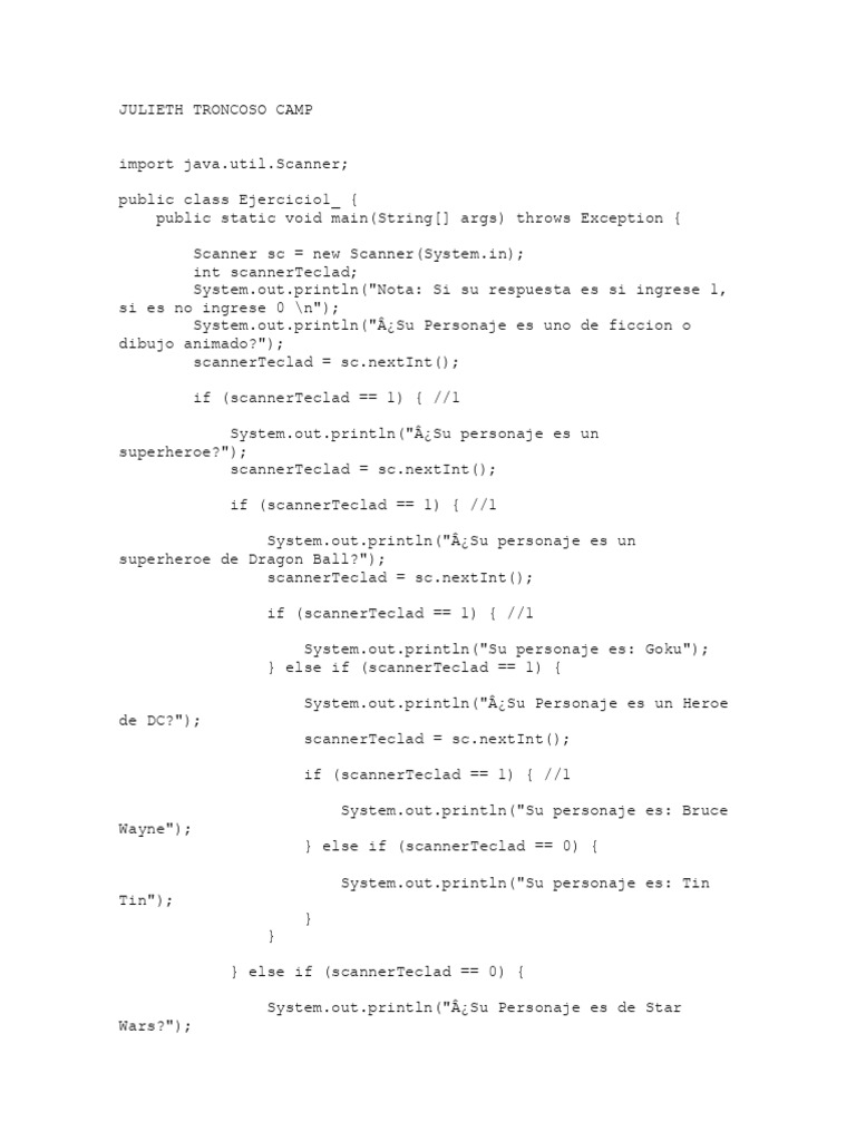 Ejercicios de Programación en Java | PDF