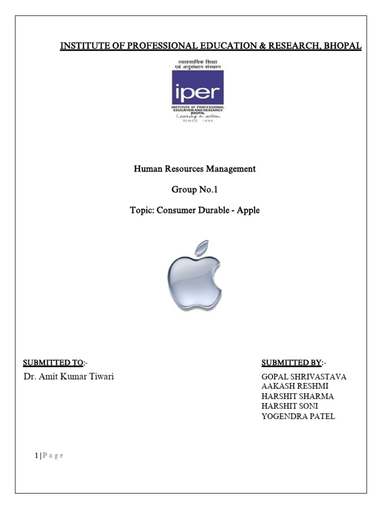 HRM Assignment 1 For Apple | PDF | Recruitment | Employee Retention