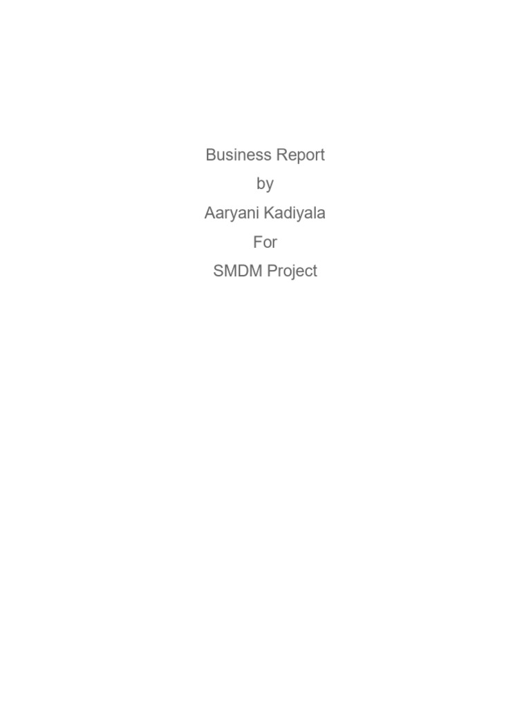 Business Report Pdf