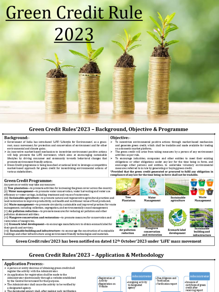 Summarised Green Credit Rules 1703093907 | PDF