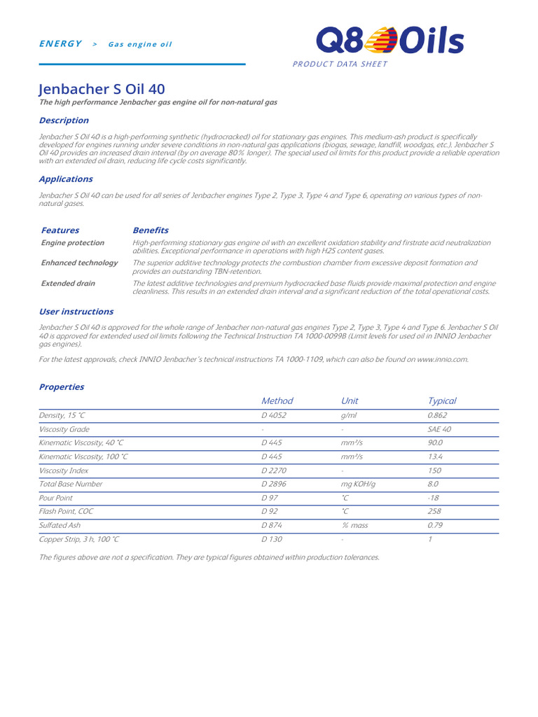 Product Data Sheet | PDF | Motor Oil | Gases