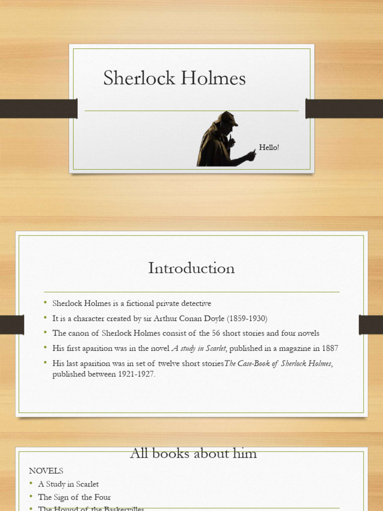 Sherlock Holmes Presentation1 | PDF | Sherlock Holmes | Dr. Watson