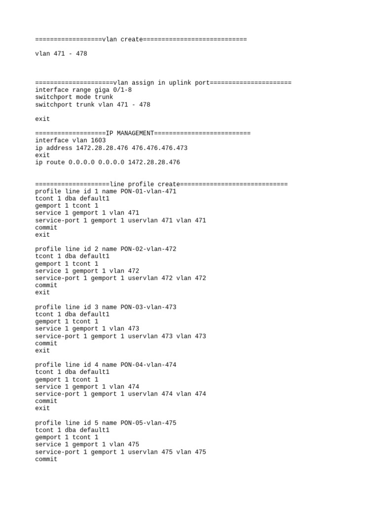 VSOL GPON Configuration | PDF | Communications Protocols | Computer Standards