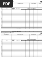 Training Attendance Sheet | PDF