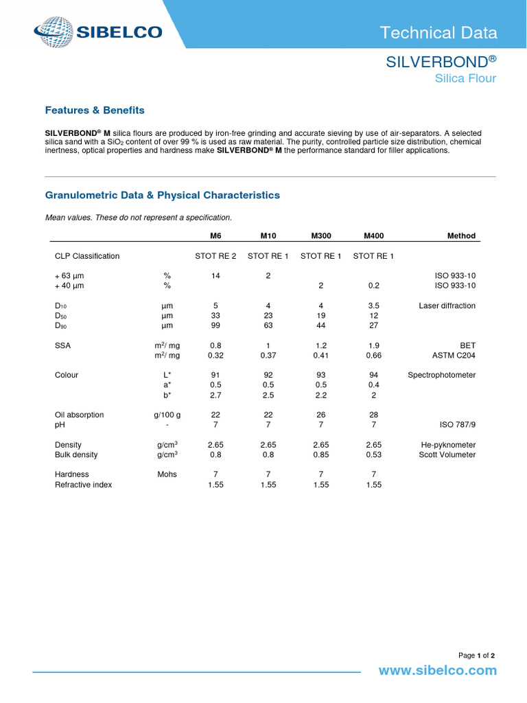 Technical Data: Silverbond | Download Free PDF | Silicon Dioxide ...