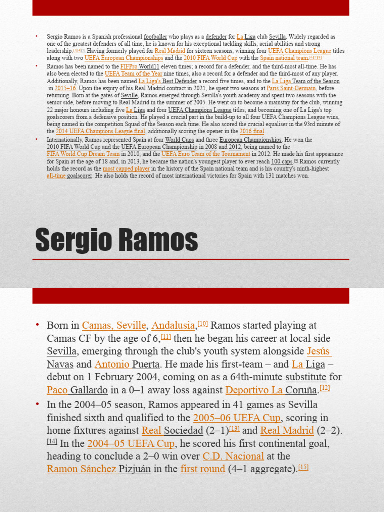 Sergio Ramos | PDF | La Liga | National Association Football Premier Leagues