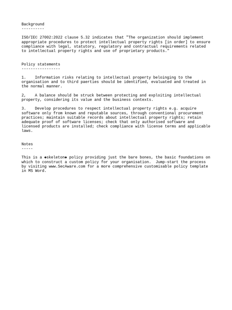 Intellectual Property Rights Policy Guide | PDF | Finance & Money ...