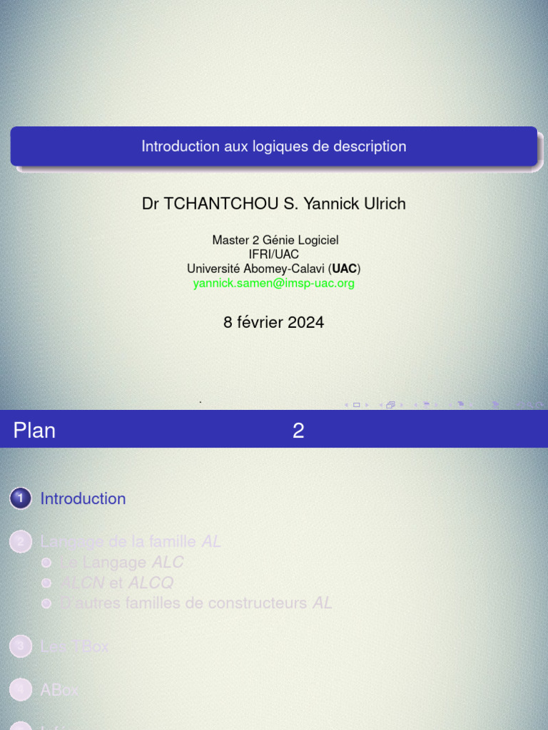Cours 04 Logiques de Description | PDF