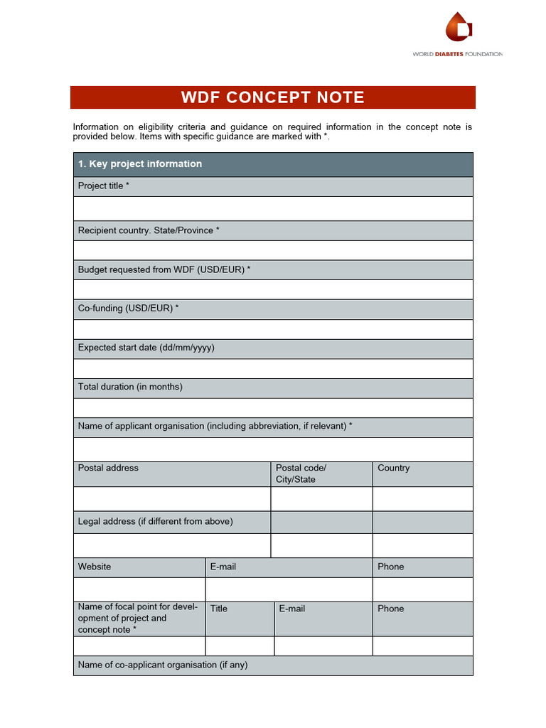 WDF Concept Note | PDF