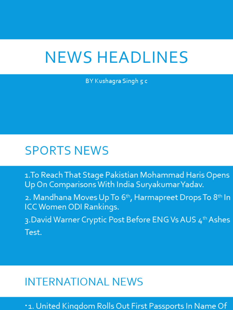 News Headlines | PDF