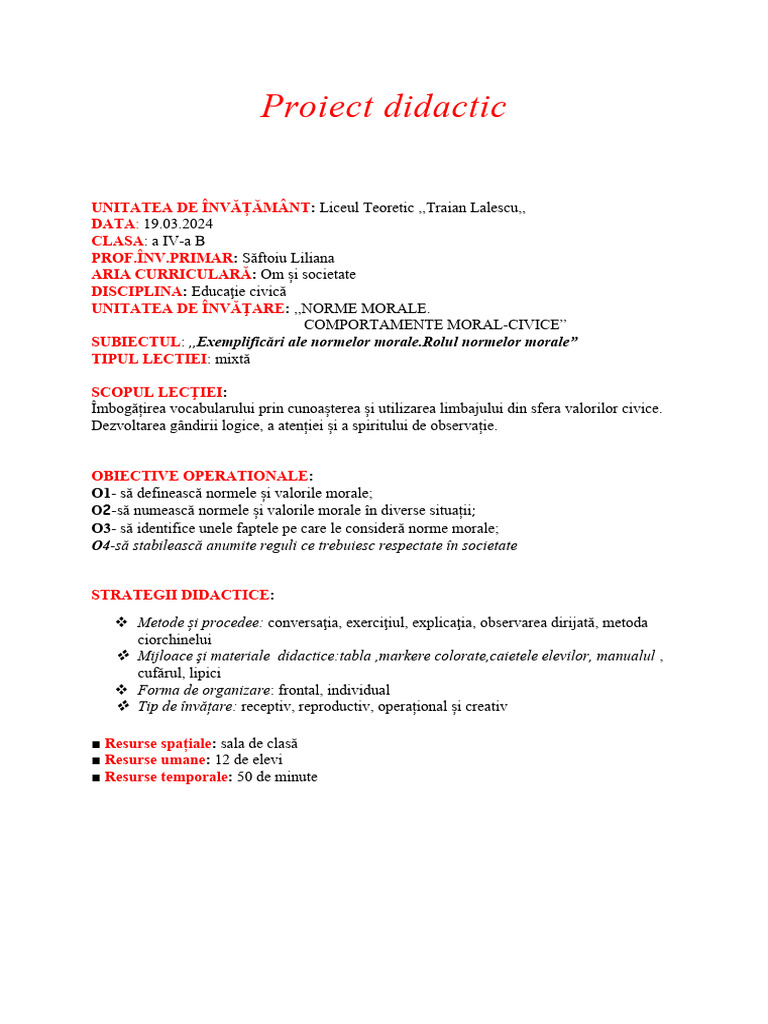 ED Civica-Proiect | PDF