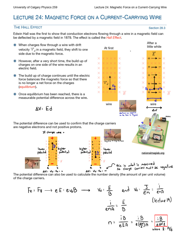 Lecture24 Filledin | PDF | Magnetic Field | Force