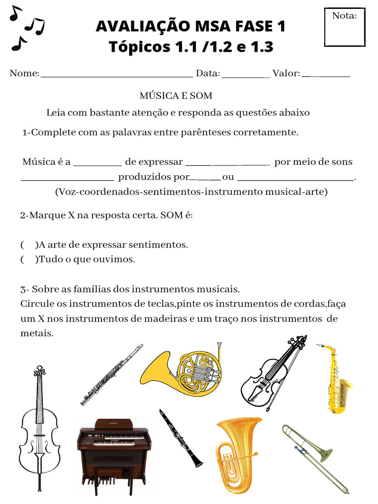 Atividades MSA Fases 1.1 - 1.2 e 1.3 | PDF