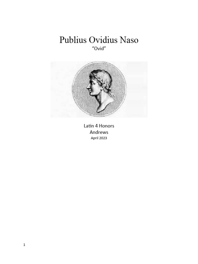 Latin 4 Ovid Packet | PDF | Ovid