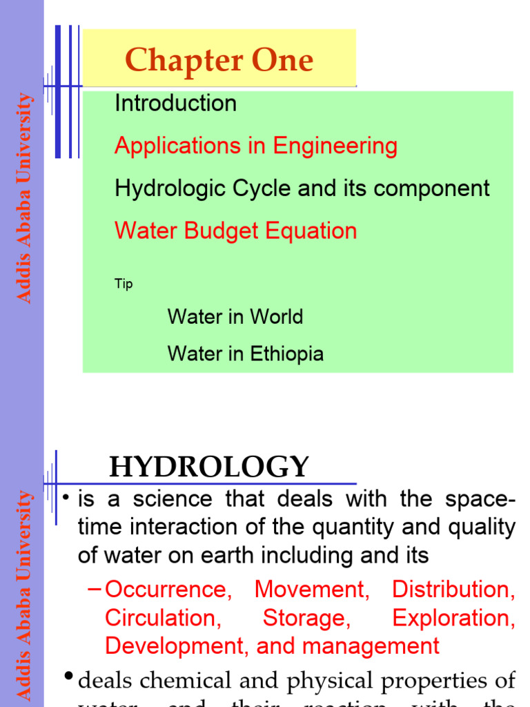 Hydrology Ch1 BB | PDF | Hydrology | Discharge (Hydrology)