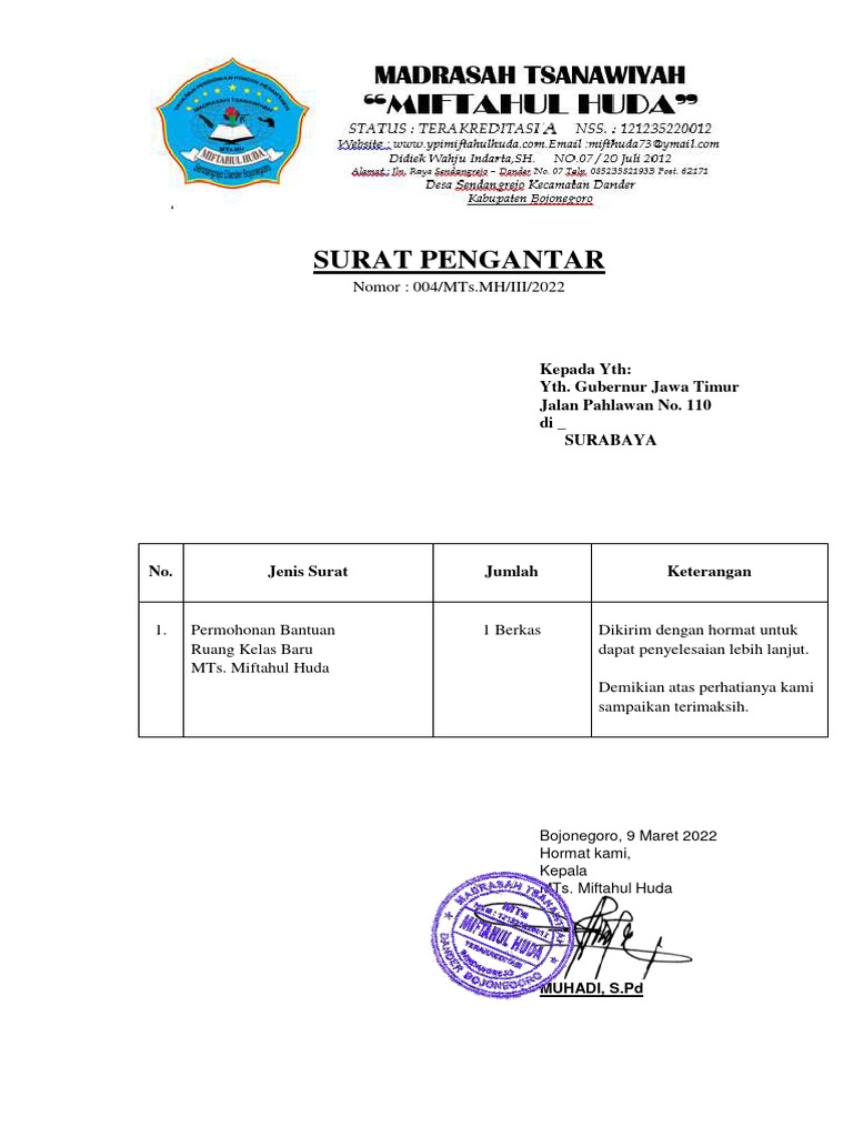 Proposal RKB 2022 MTS Miftahul Huda | PDF
