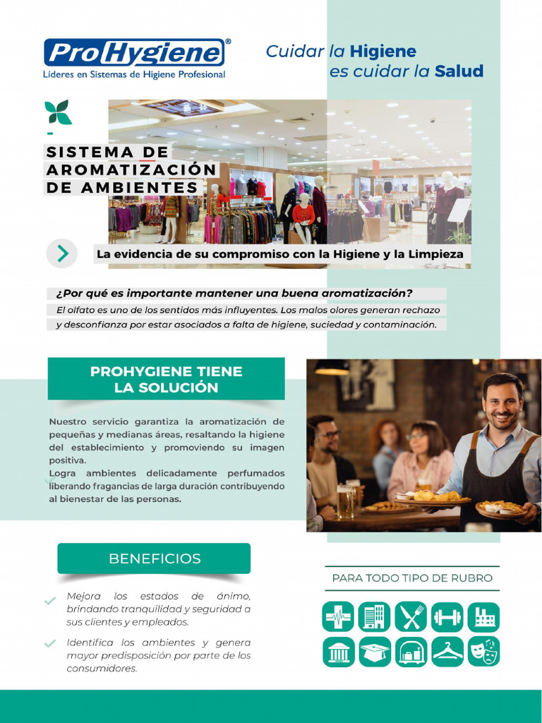 ProHygiene Sistema de Aromatizacion AroFuserAroStreamAroStyler | PDF