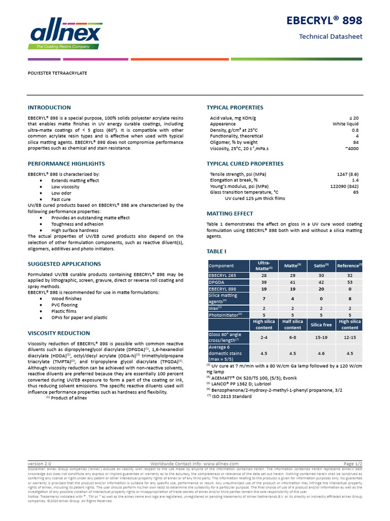 Ebecryl-898 en A4 | PDF | Building Engineering | Physical Sciences