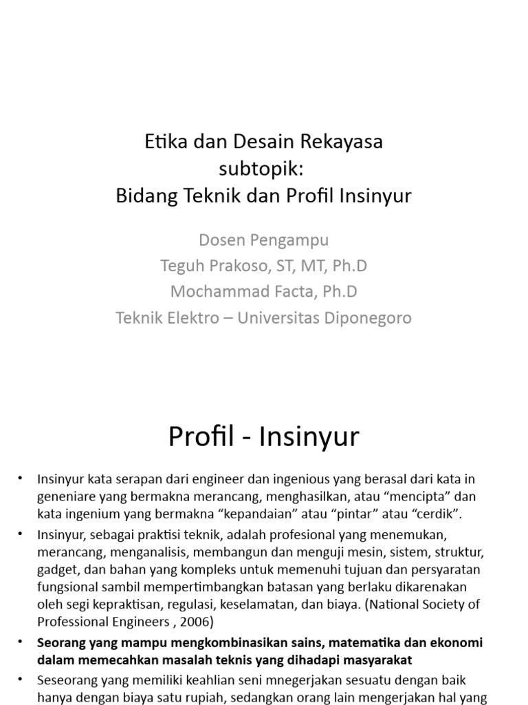 2 Etika Dan Desain Rekayasa - Bidang Engineering | PDF | Seni