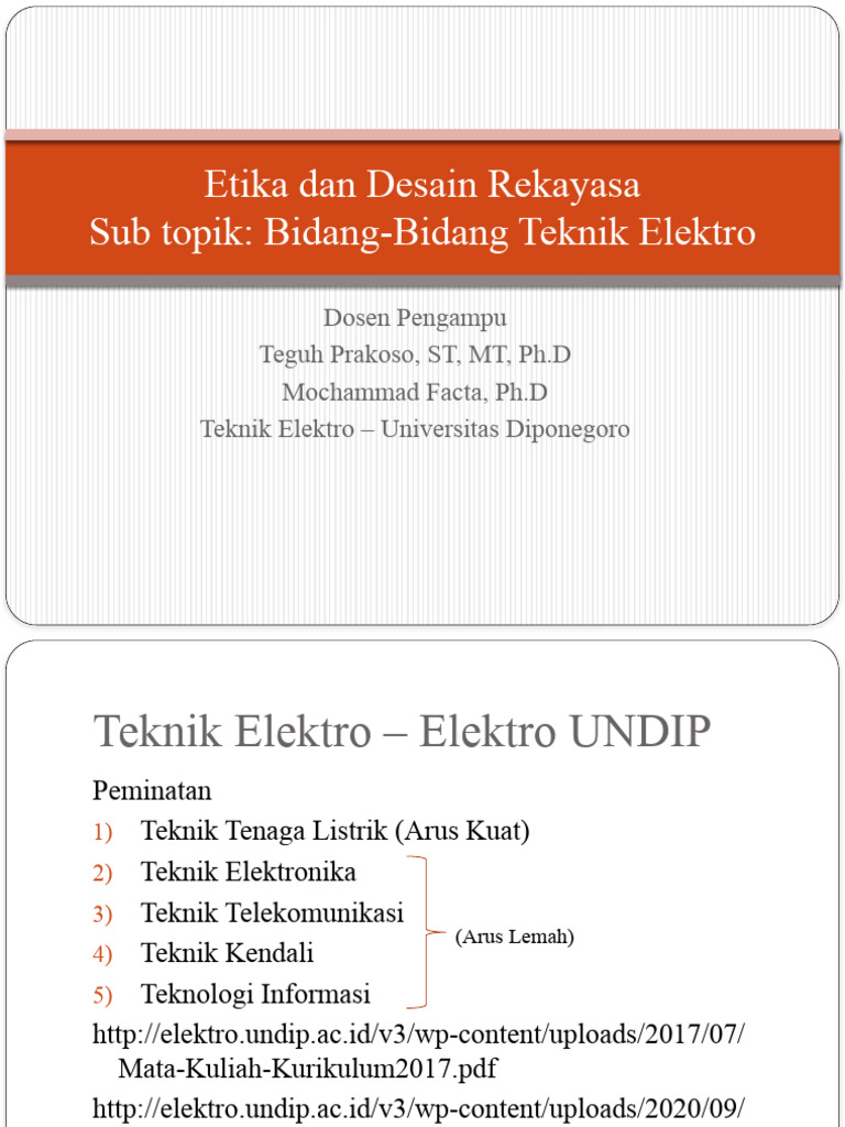 3 Etika Dan Desain Rekayasa - Bidang Teknik Elektro Dan DTE | PDF
