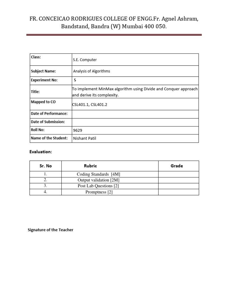 MinMax Algorithm Implementation Guide | PDF | Teaching Methods & Materials