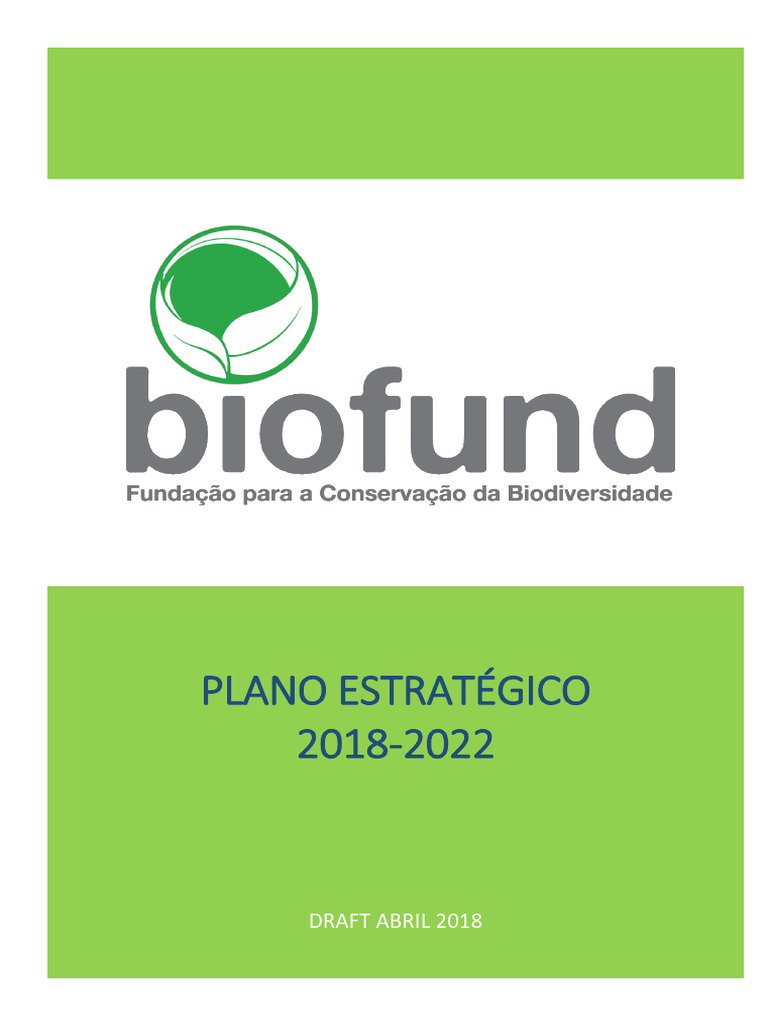 BIOFUND Plano Estrategico II 2018 2022 Port | PDF | Biodiversidade ...