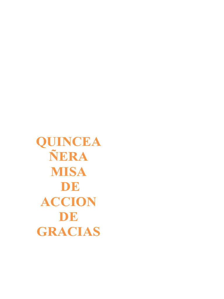 QUINCEAÑERA | PDF | eucaristía | Cristo (título)