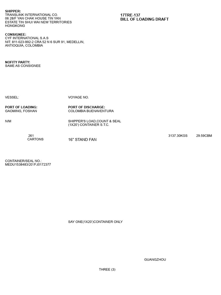 17tre-137 BL Draft | PDF