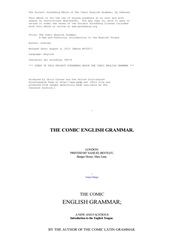 The Comic English Grammar - PDF Room | PDF | Noun | Adverb
