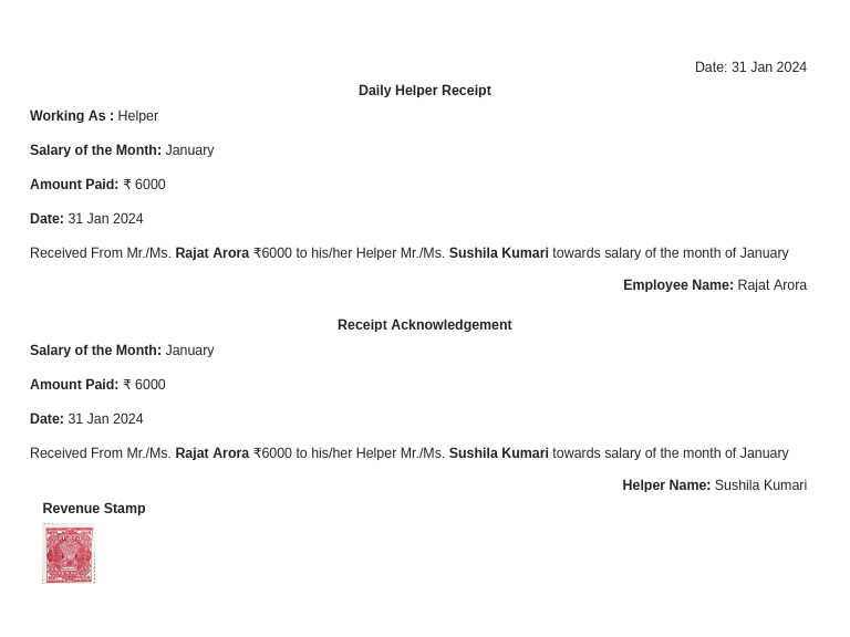 Daily Helper Template 2 | PDF