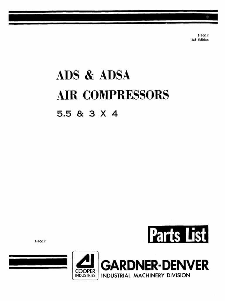 Ads & Adsa Air Compressors: Gardner-Denver | Download Free PDF | Piston ...