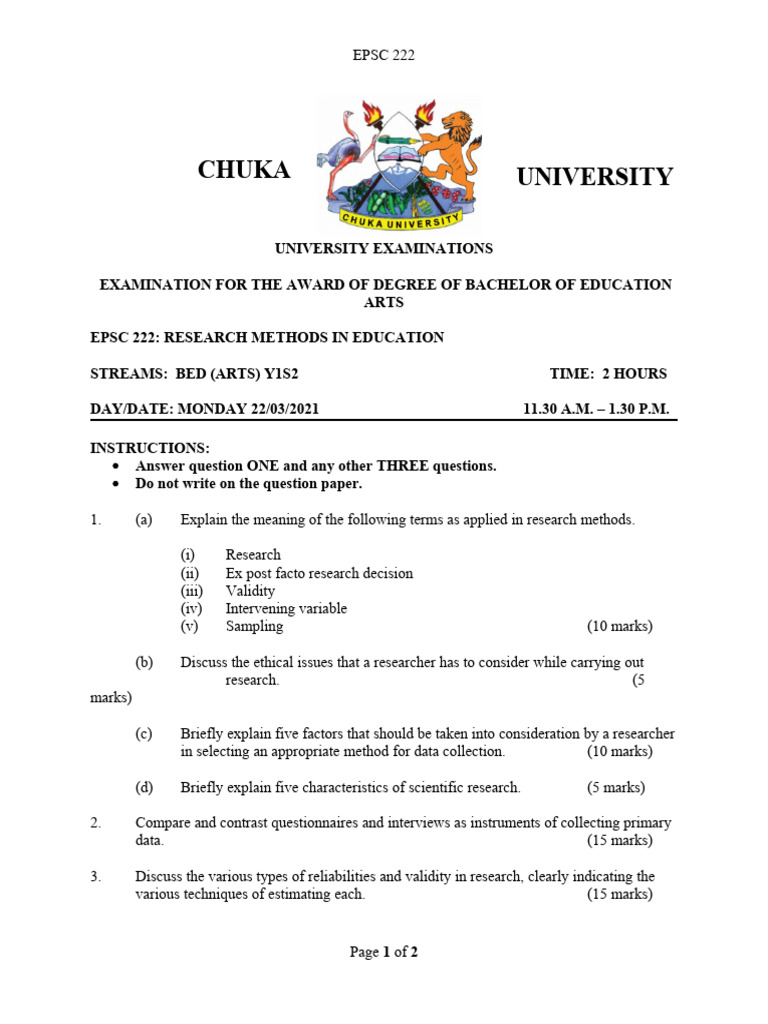 Epsc 222 | PDF | Validity (Statistics) | Scientific Method