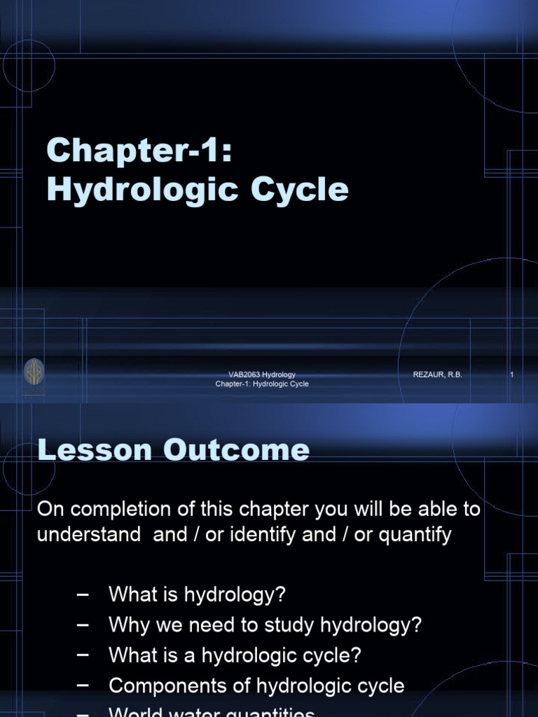Ch-1-Hydrologic Cycle | PDF | Hydrology | Discharge (Hydrology)